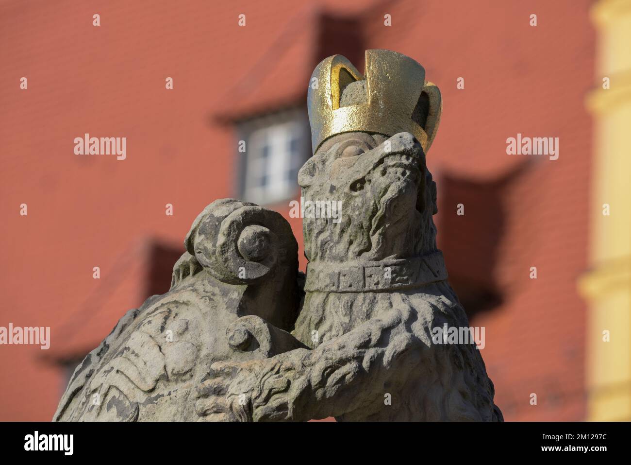 Ascanian bear as heraldic animal, Bernburg Castle, Renaissance castle ...