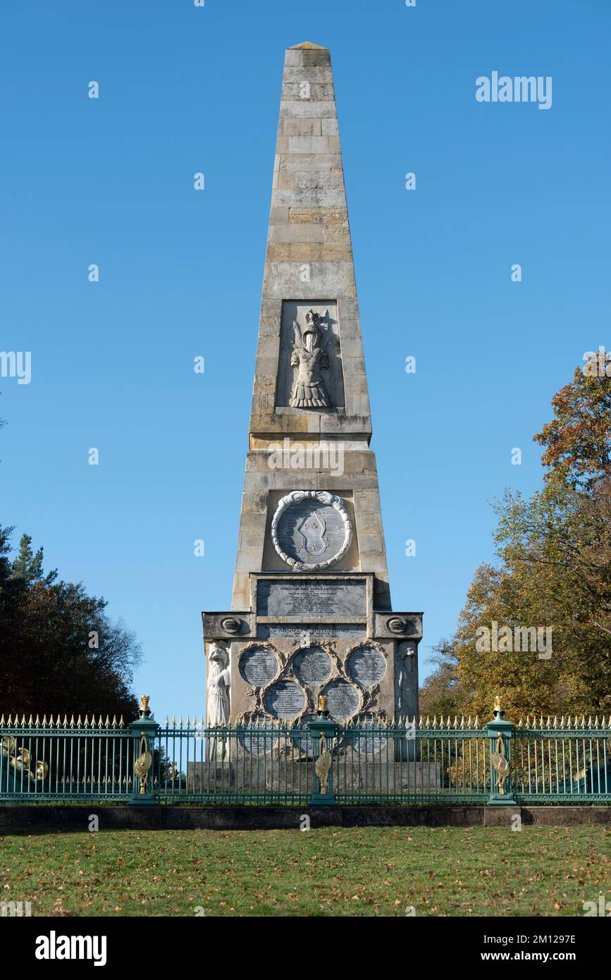 Obelisk at Rheinsberg Castle, Brandenburg, Germany Stock Photo - Alamy