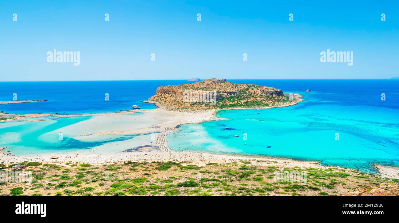 Balos bay, Gramvousa Peninsula, Chania, Crete, Greece Stock Photo - Alamy