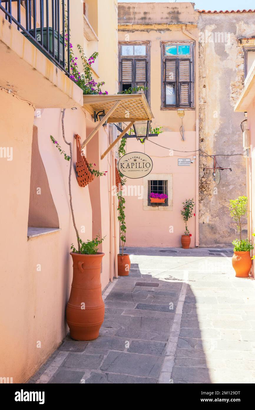 Old town, Rethymno, Crete, Greek Islands, Greece Stock Photo - Alamy