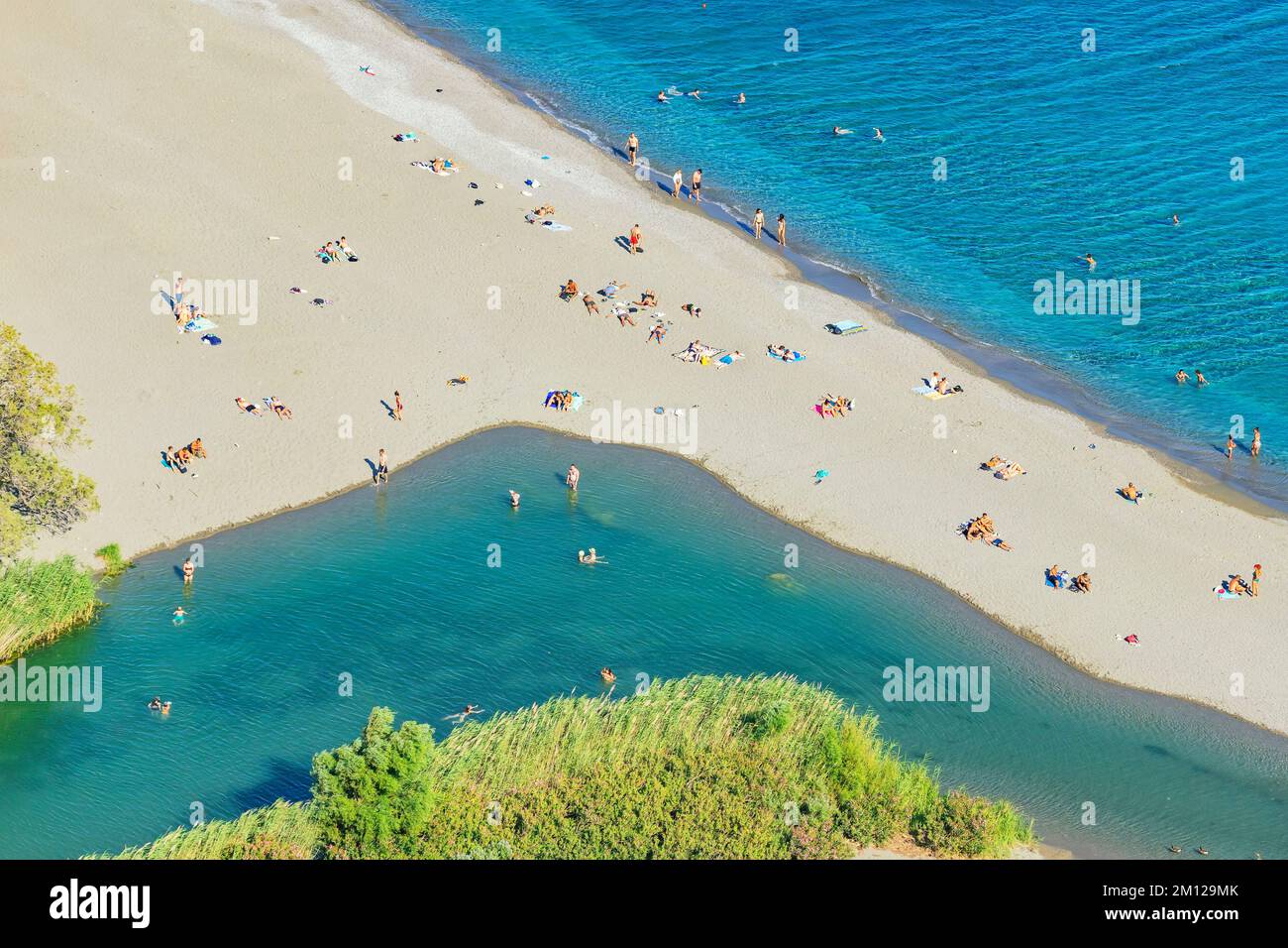 Preveli Beach, Rethymno, Crete, Greek Islands, Greece Stock Photo - Alamy
