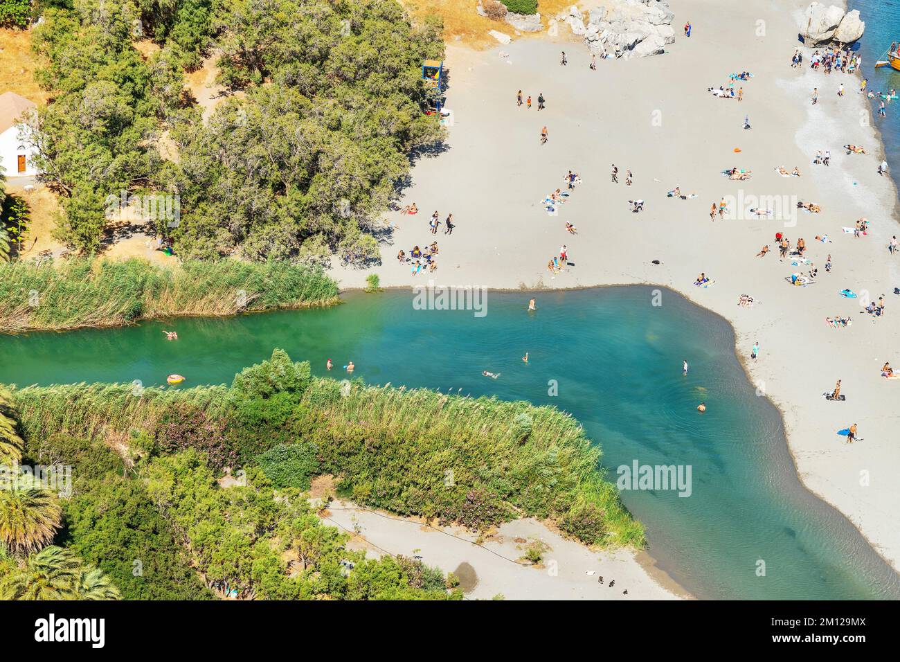 Preveli Beach, Rethymno, Crete, Greek Islands, Greece Stock Photo - Alamy