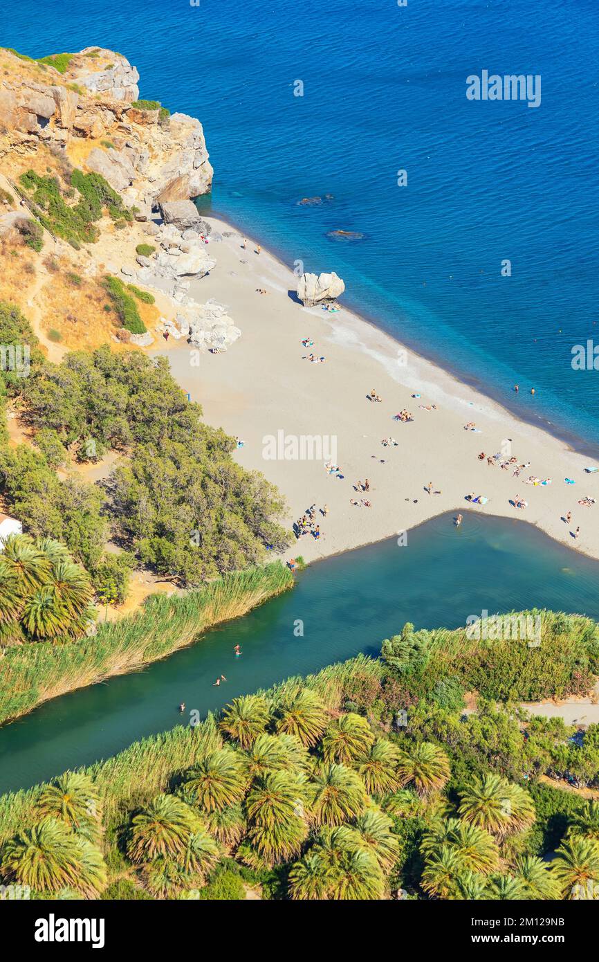 Preveli Beach, Rethymno, Crete, Greek Islands, Greece Stock Photo - Alamy