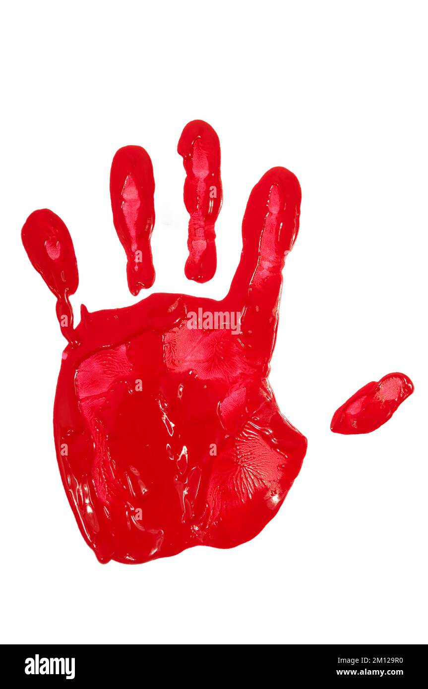 Blood flow red paint Cut Out Stock Images & Pictures - Alamy