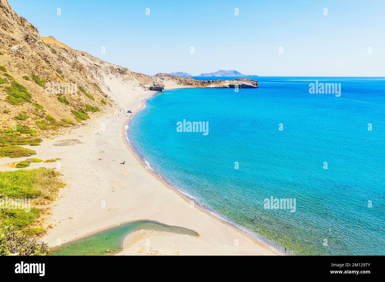 View of agios pavlos beach and coastline hi-res stock photography and images - Alamy