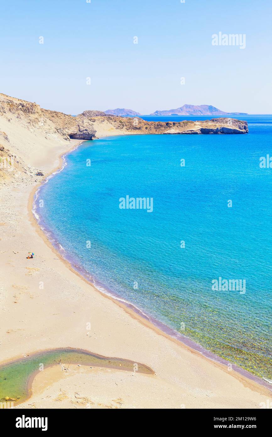 View of Agios Pavlos beach and coastline, Agios Pavlos, Southern Crete, Crete, Greek Islands ...