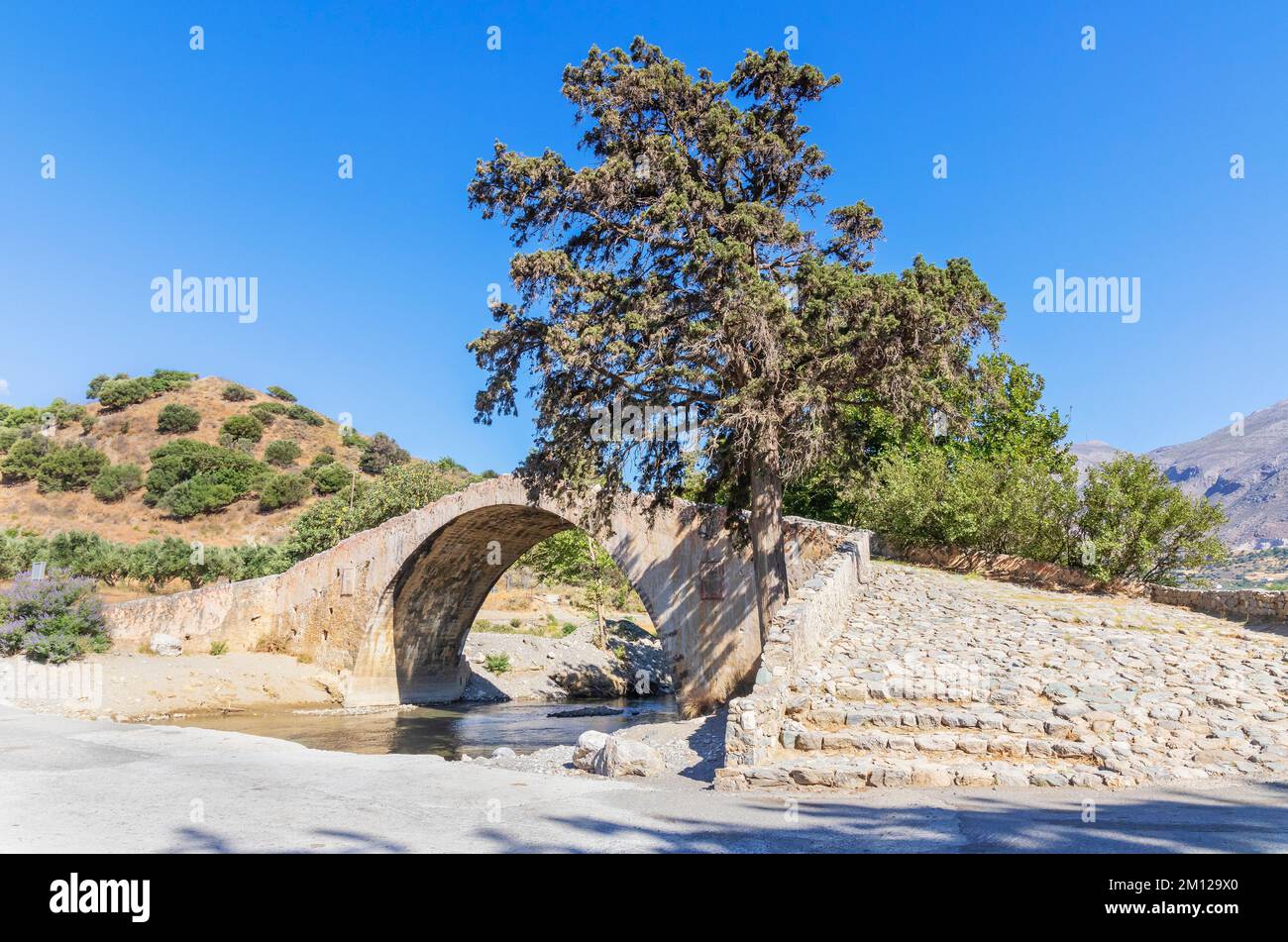 Ancient arch bridge over Megalopotamos river, Preveli, Rethymno ...