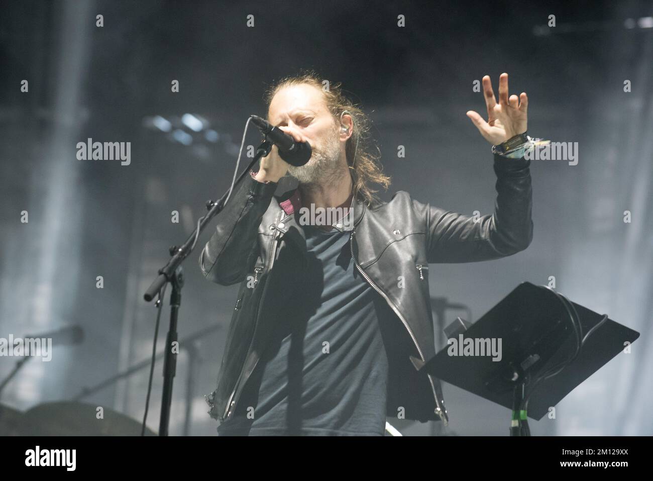 Austin City Limits - Radiohead - Thom Yorke in concert Stock Photo - Alamy