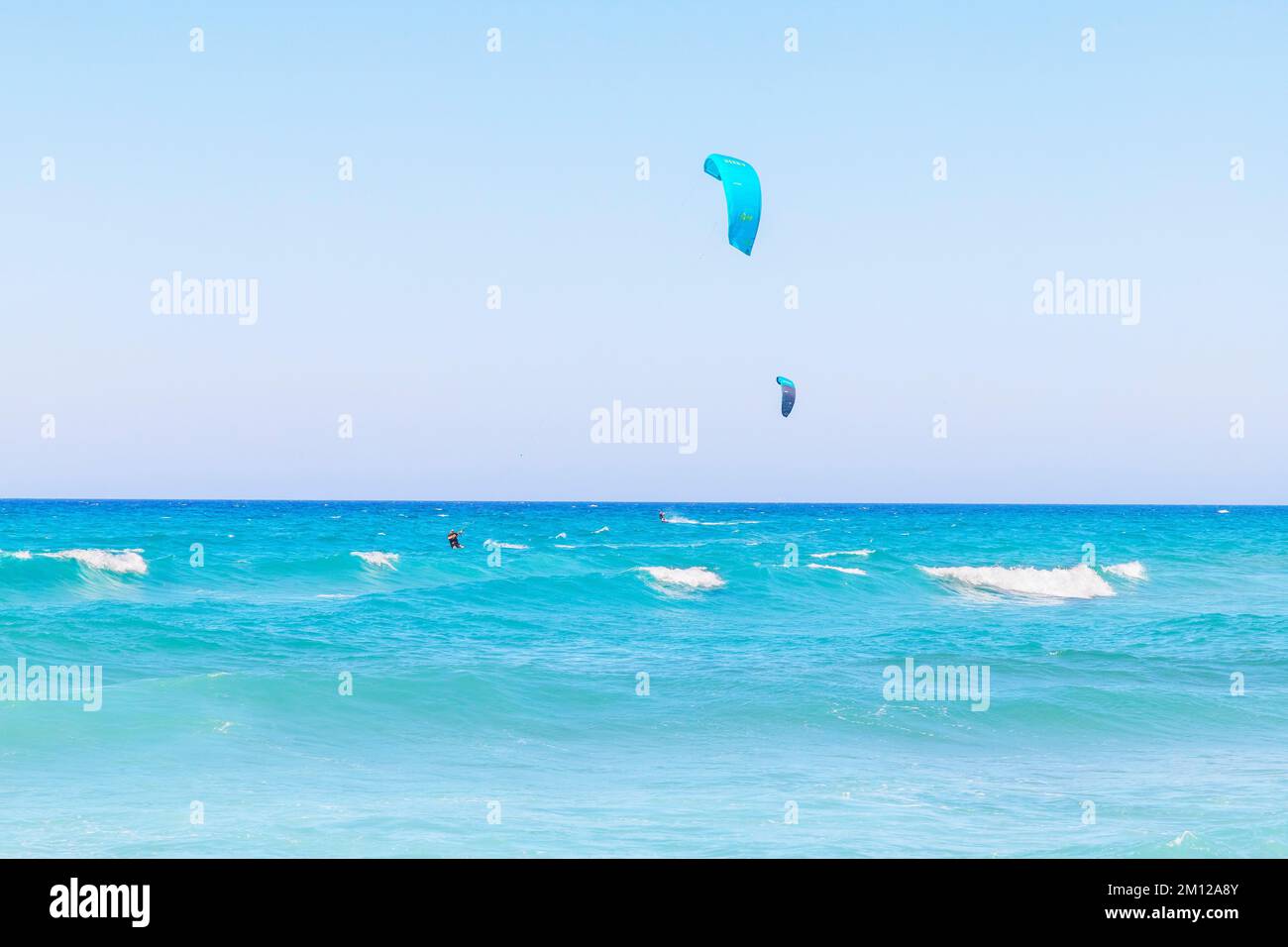Kitesurfing greek islands hi-res stock photography and images - Alamy