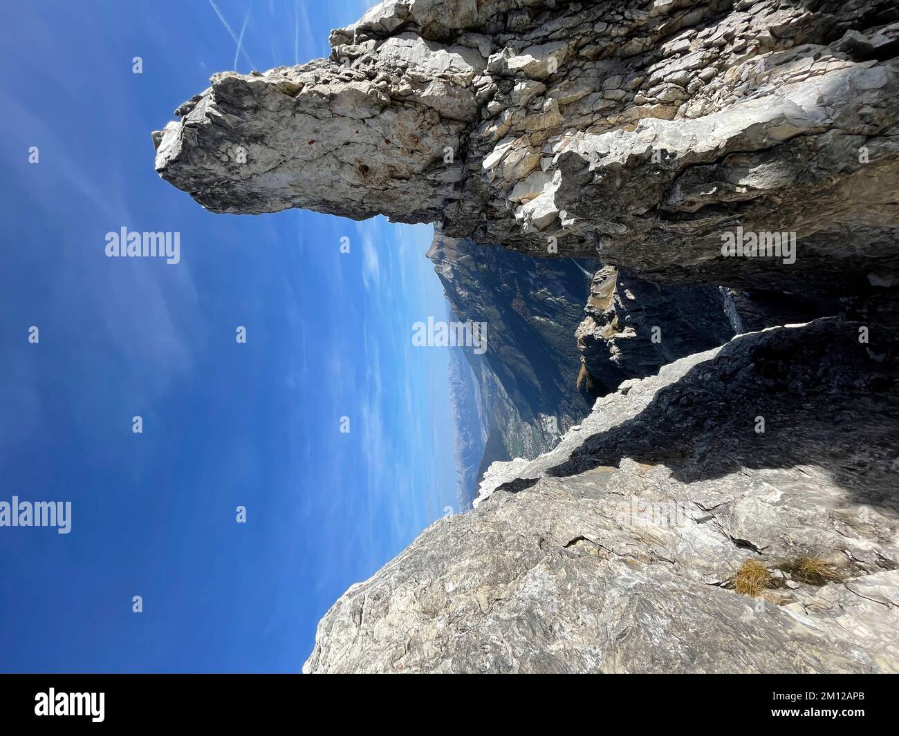 Panoramic view from the Elfer (Eastern Elfer Tower) into the Stubaital ...