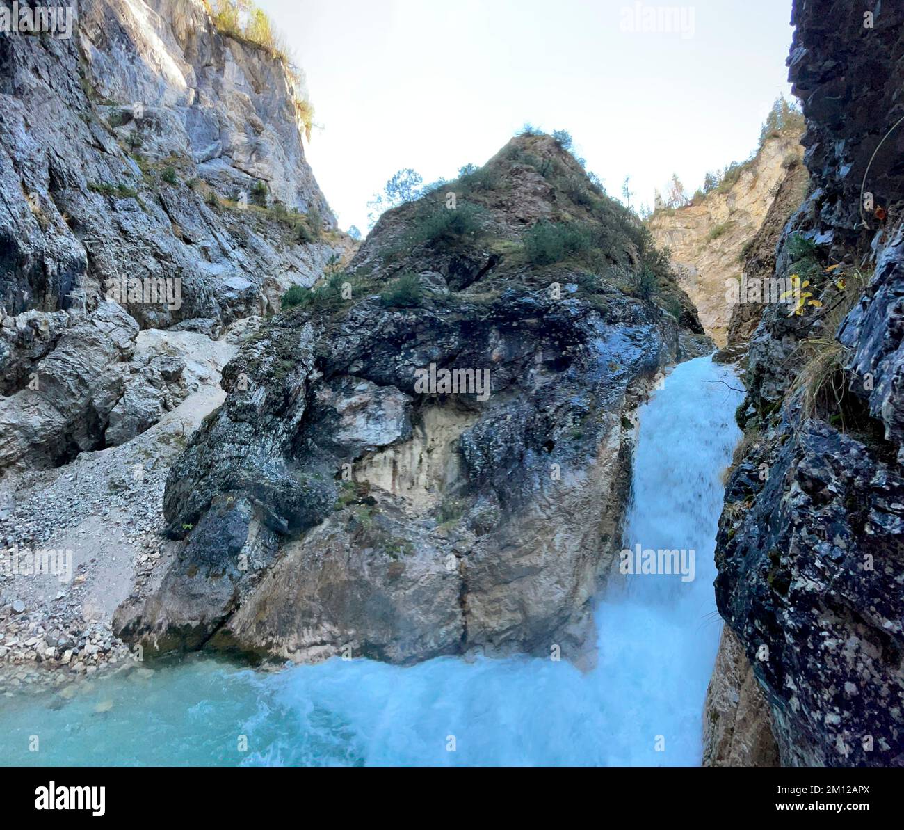 View into Gleirschklamm, nature, mountains, water, Scharnitz, Tyrol ...
