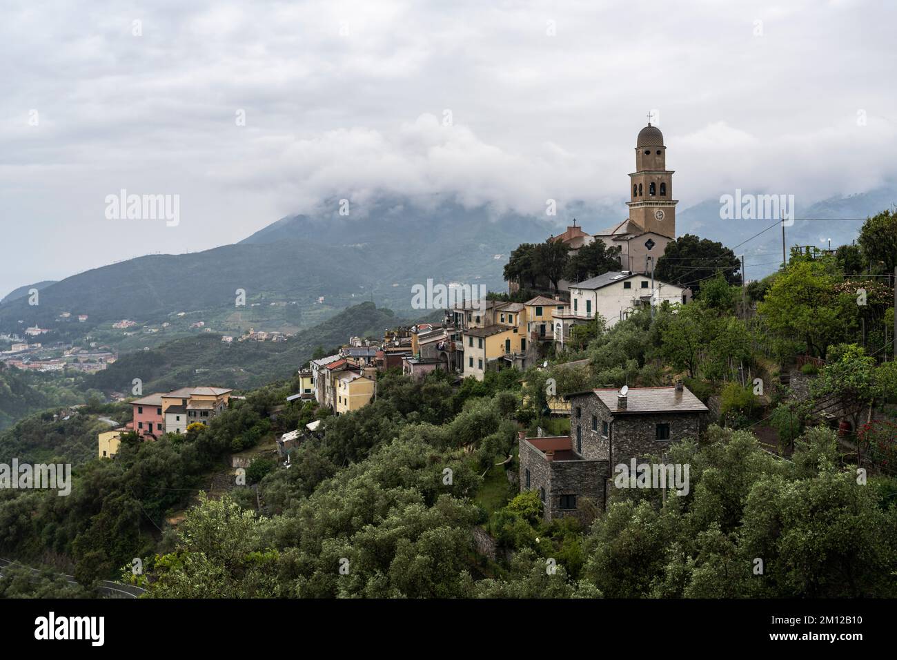 View of Chiesa parrocchiale di Legnaro, Levanto, Cinque Terre, Italy ...