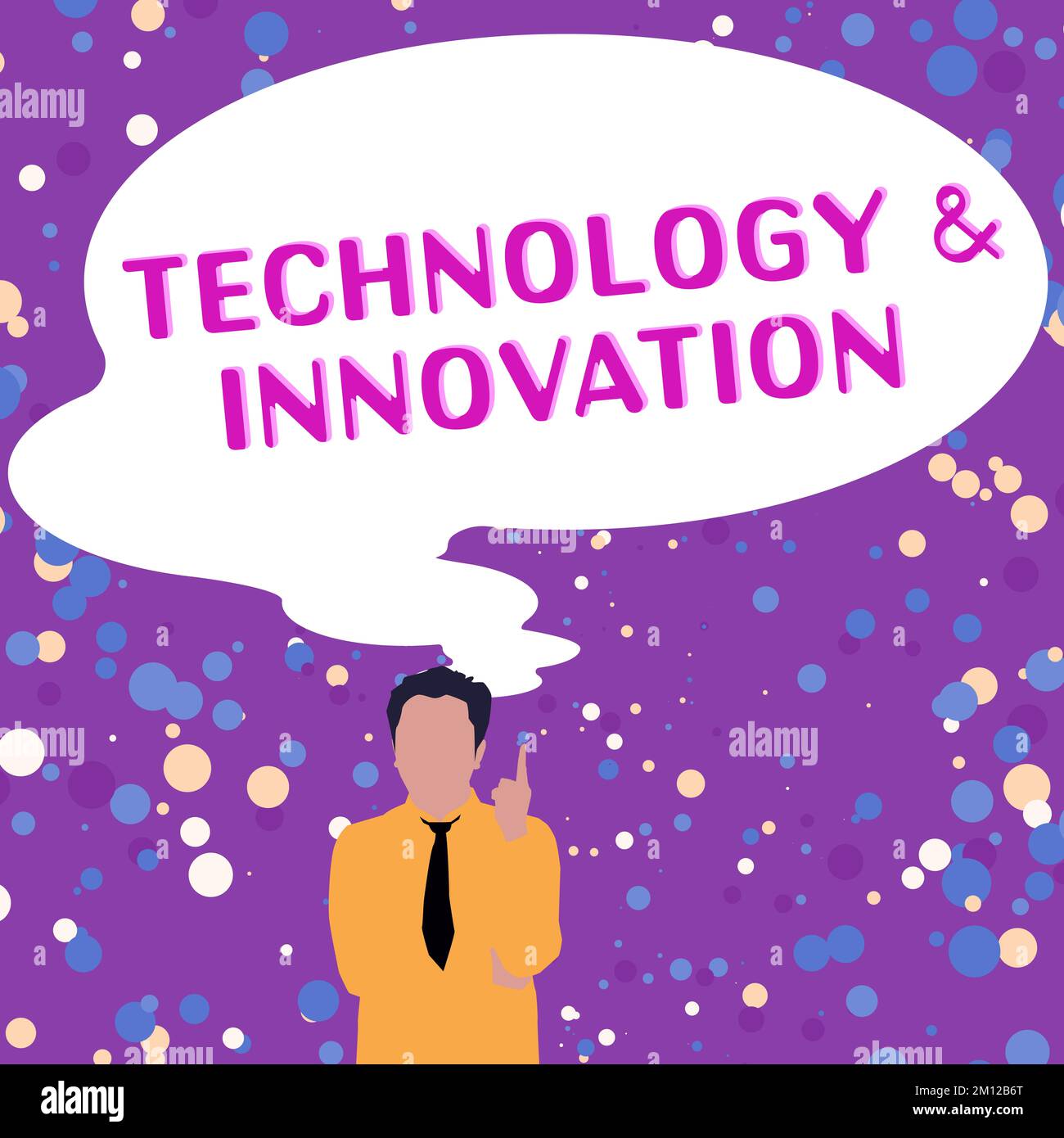 Text caption presenting Technology Innovation. Business concept ...