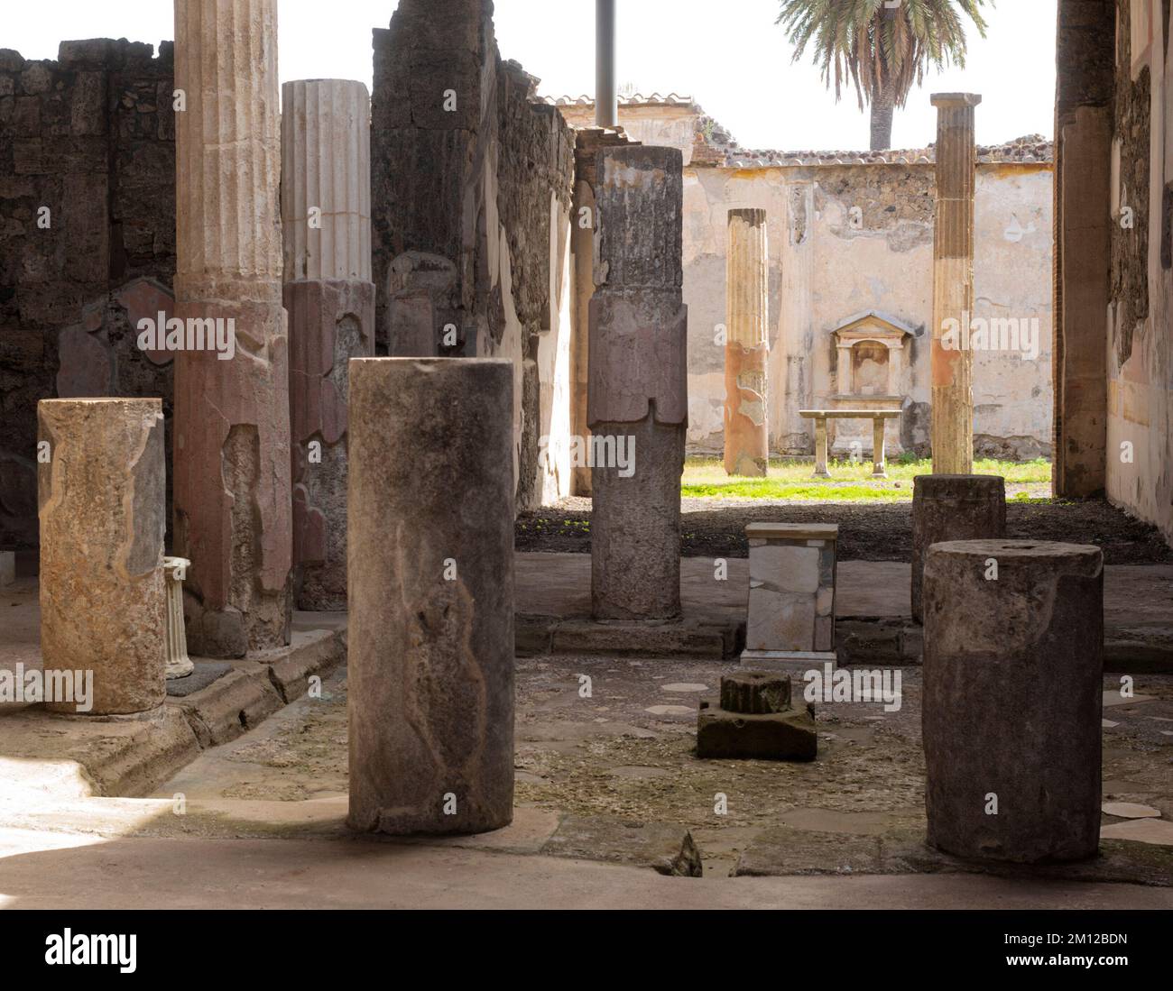 Pompeii, atrium of a house, Campania, Italy Stock Photo - Alamy