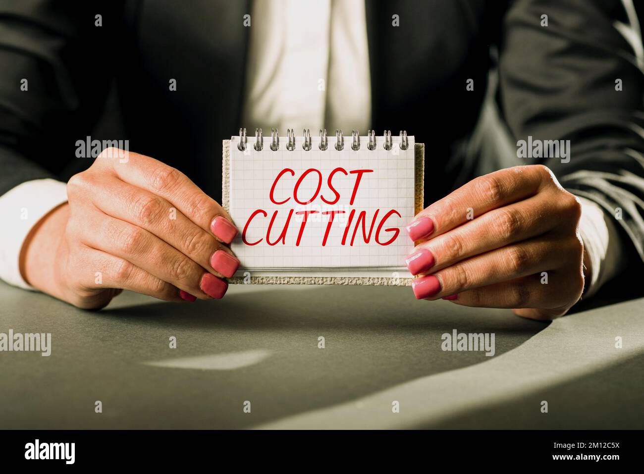 Text caption presenting Cost Cutting. Business showcase Measures ...