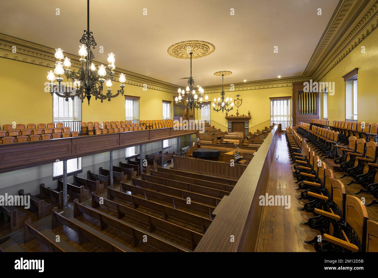 Interior of the historic St. George Tabernacle on Main Street in St ...