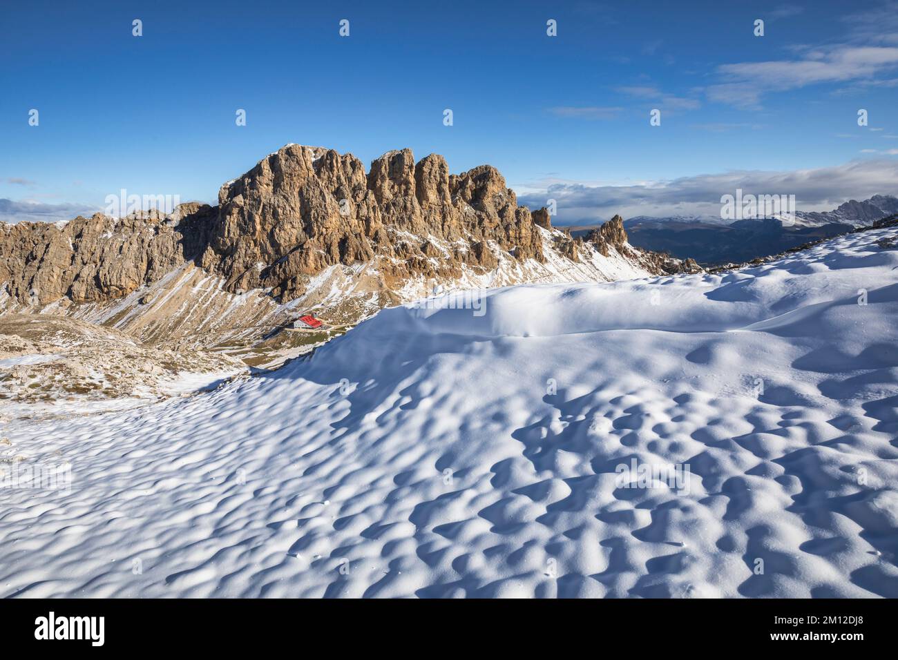 Italy, South Tyrol, province of Bolzano, Tires. The Alpe di Tires hut ...