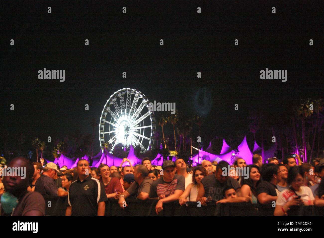 Coachella - Crowds at night Stock Photo - Alamy