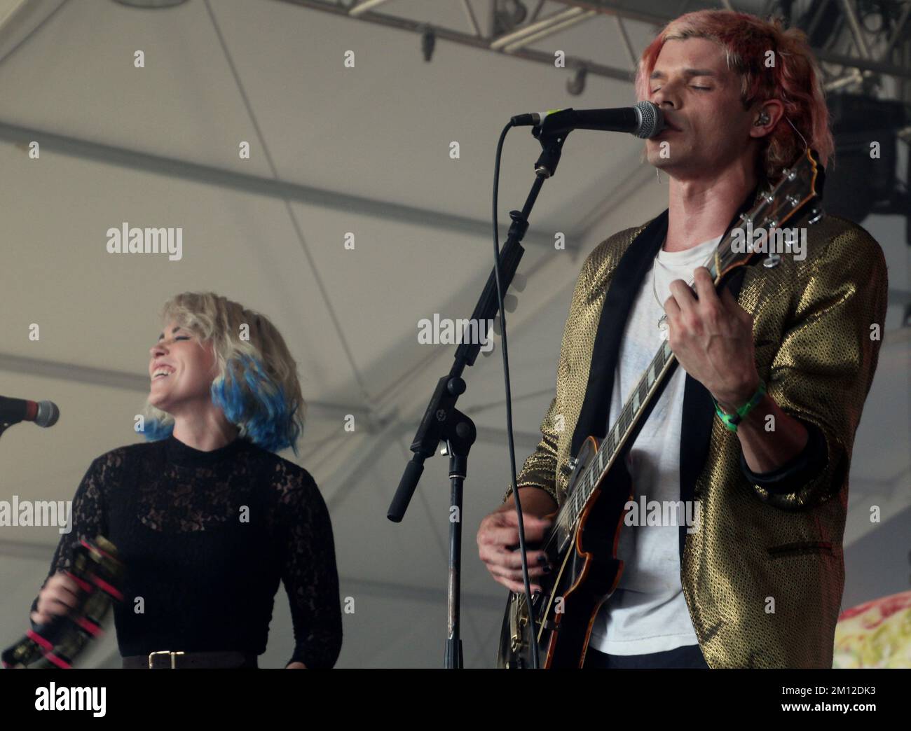 The Bonnaroo Music and Arts Festival - Grouplove in concert Stock Photo ...