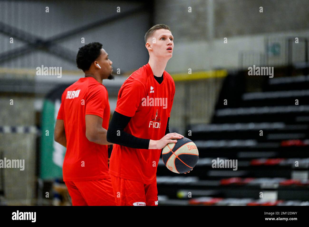 Oostende's Vrenz Bleijenbergh pictured in action before the basketball ...
