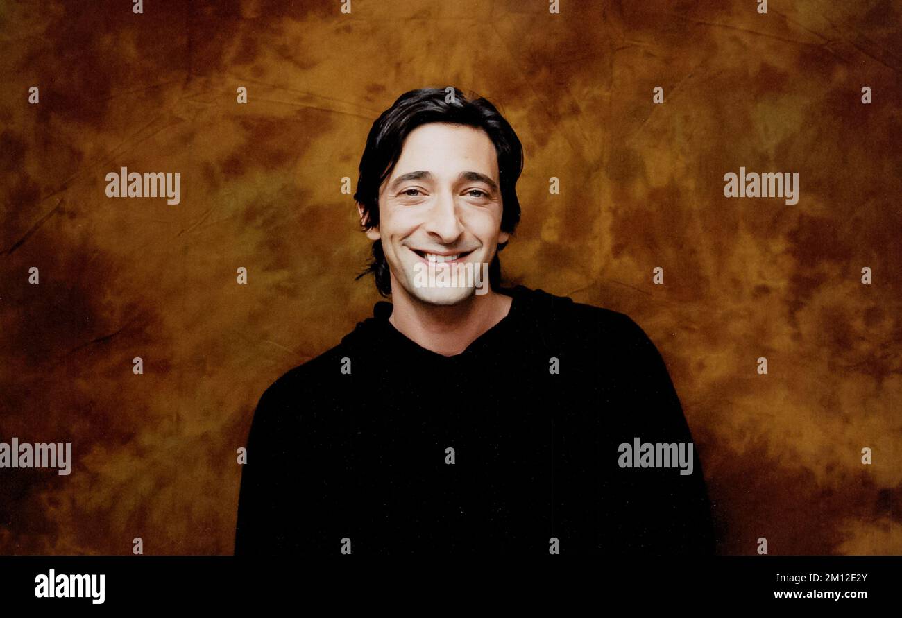 Retro celebrity portraits - Adrien Brody, at a press conference event ...