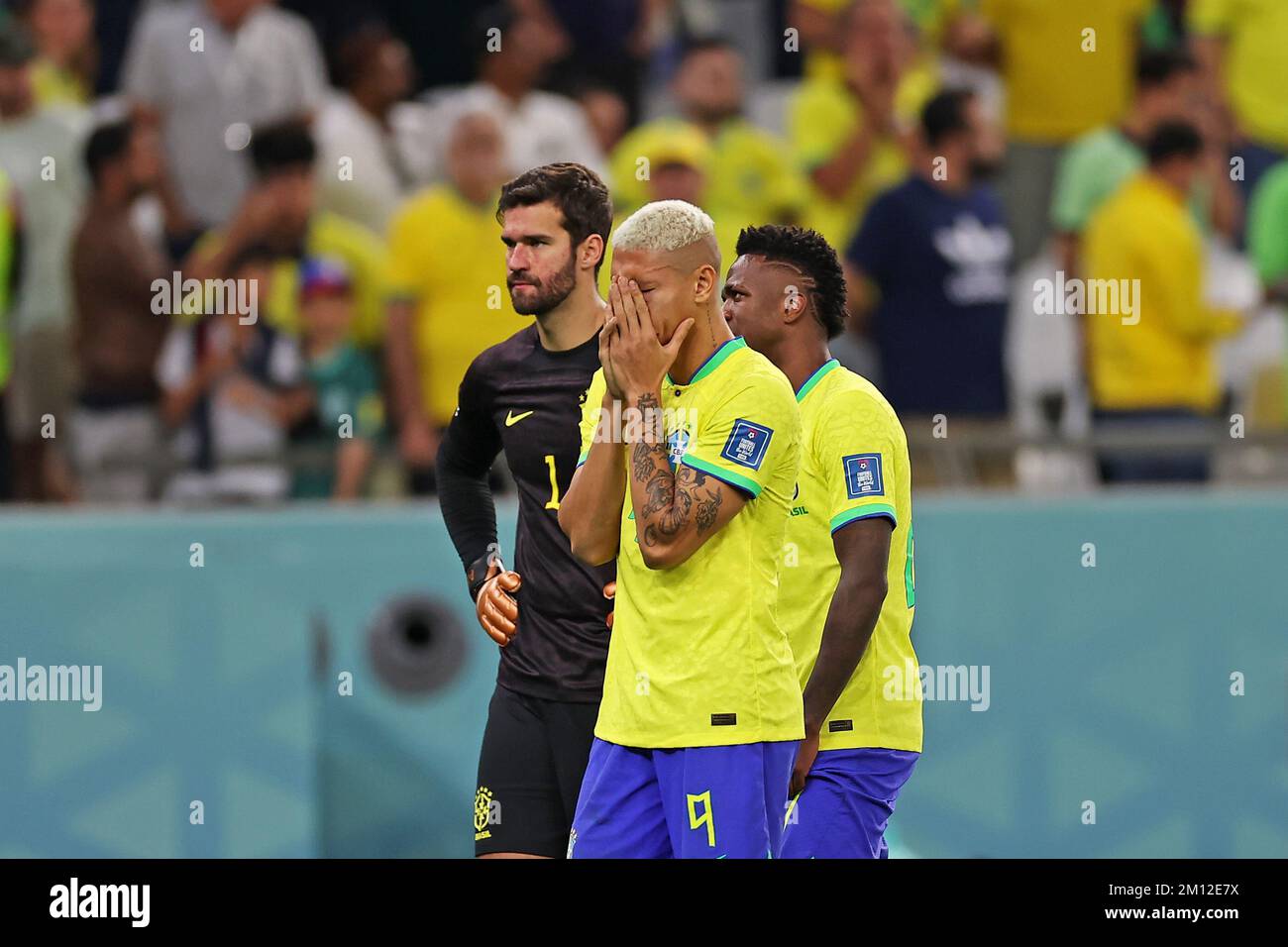 Jogadores do Brasil during the FIFA World Cup Qatar 2022 match, Quarter ...
