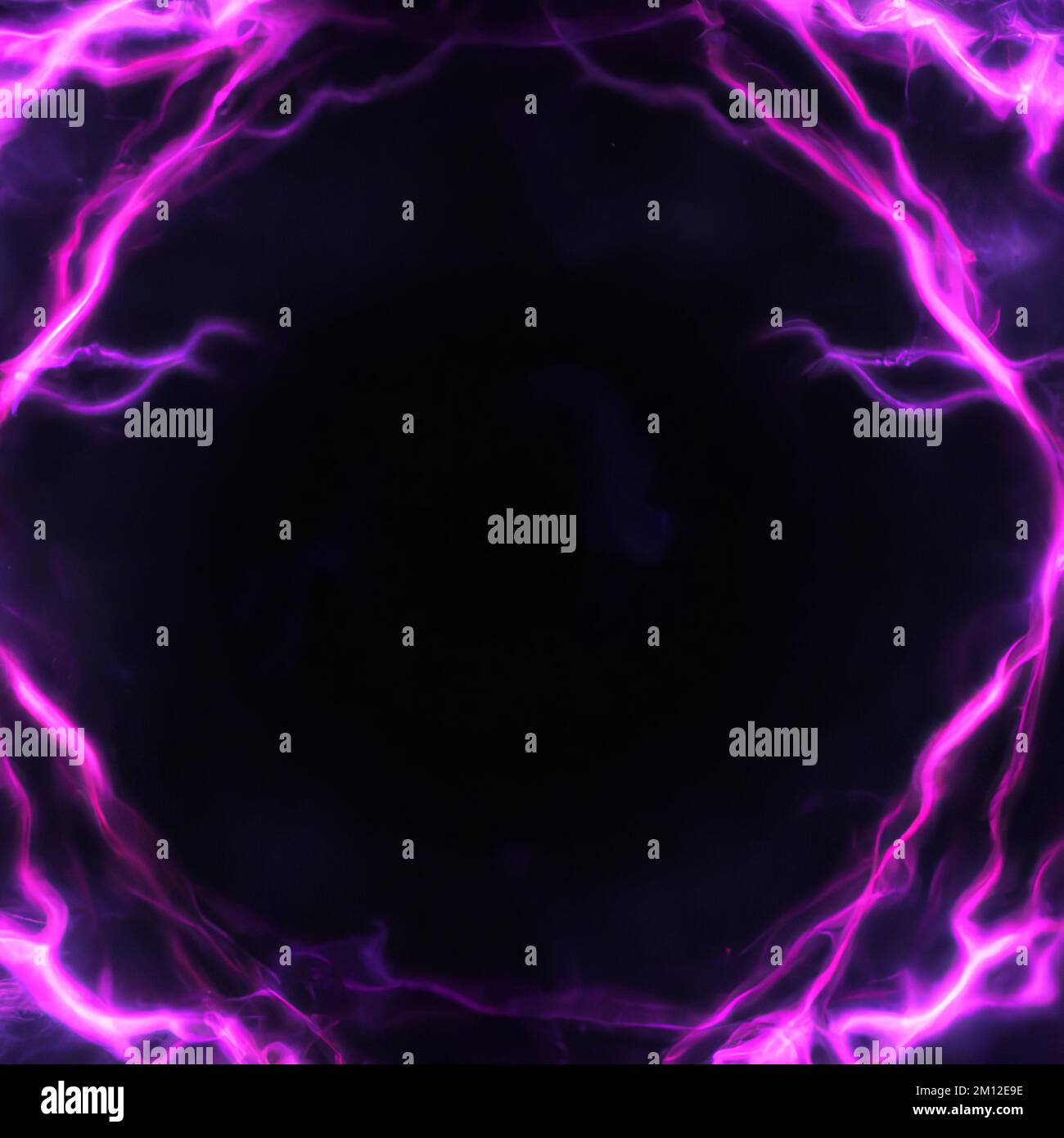 A neon glow shockwave in black background Stock Photo - Alamy