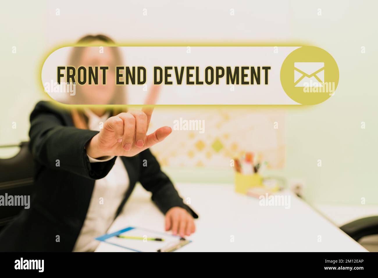 Text showing inspiration Front End Development. Internet Concept Altering data to graphical ...