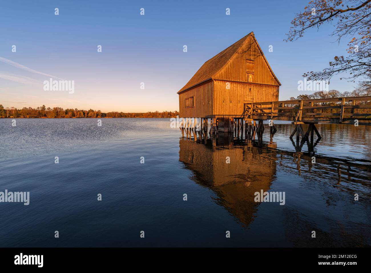 With 28 hectares, the Hausteich near Plothen is the largest pond of an ...