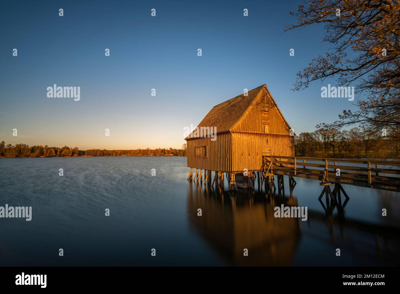 With 28 hectares, the Hausteich near Plothen is the largest pond of an ...