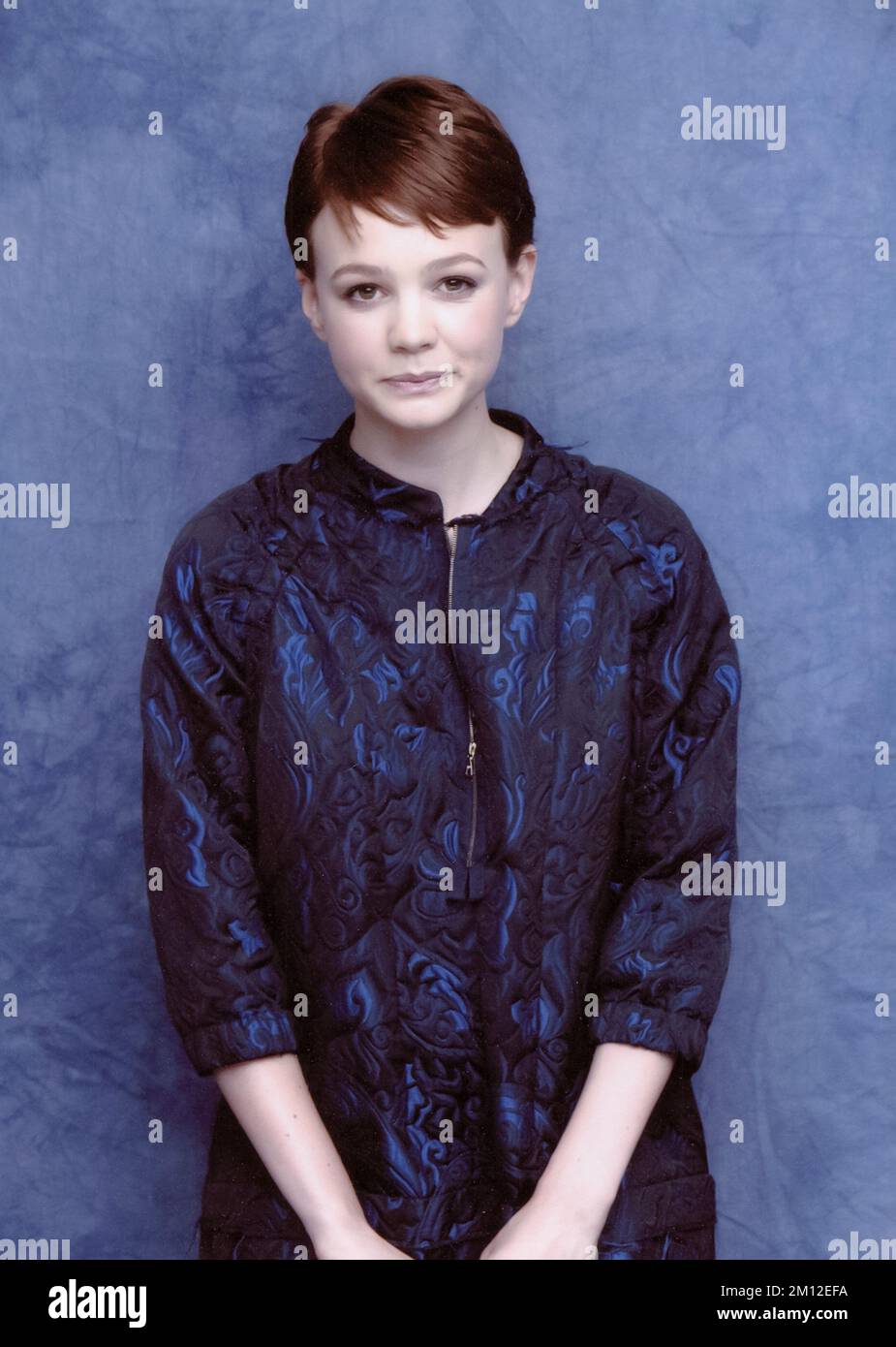 Retro celebrity portraits - Carey Mulligan, at a press conference event ...