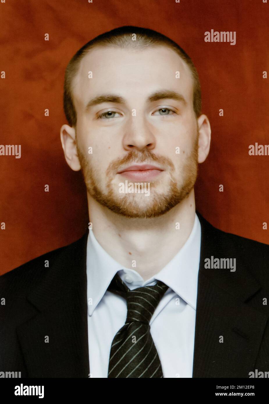 Retro celebrity portraits - Chris Evans, at a press conference event ...