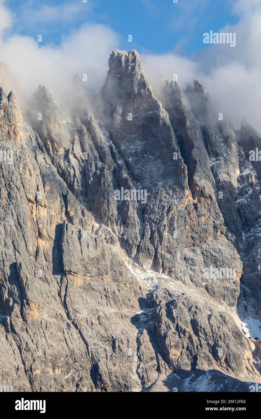 Europe, Italy, Alps, Dolomites, Pale di San Martino, view from Passo ...
