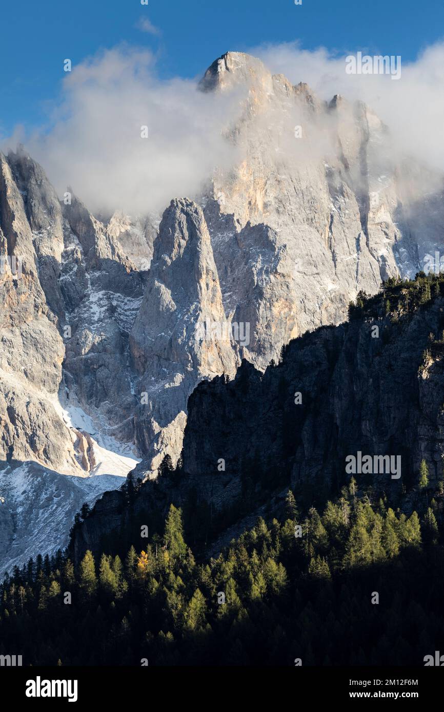Europe, Italy, Alps, Dolomites, Pale di San Martino, view from Passo ...