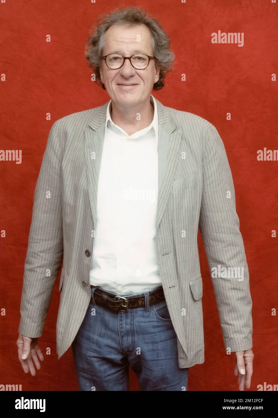 Retro celebrity portraits - Geoffrey Rush, at a press conference event ...