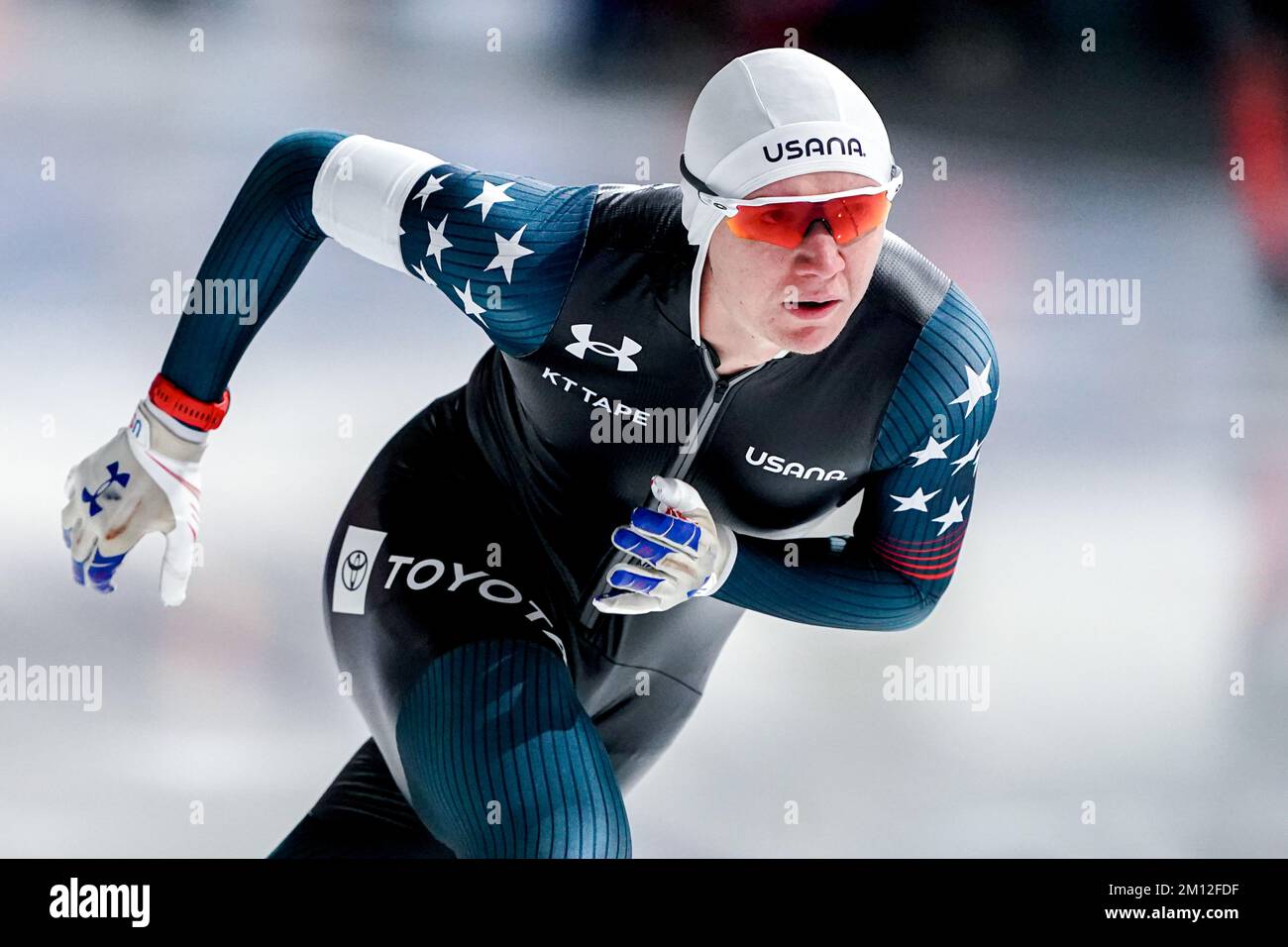 CALGARY, CANADA - DECEMBER 9: Ethan Cepuran of USA competing on the Men ...