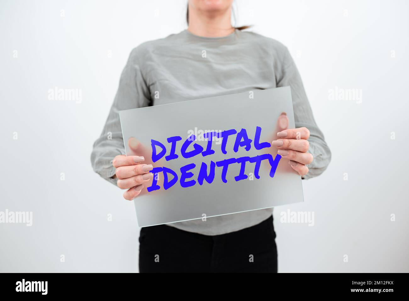 Sign displaying Digital Identity. Conceptual photo networked identity ...