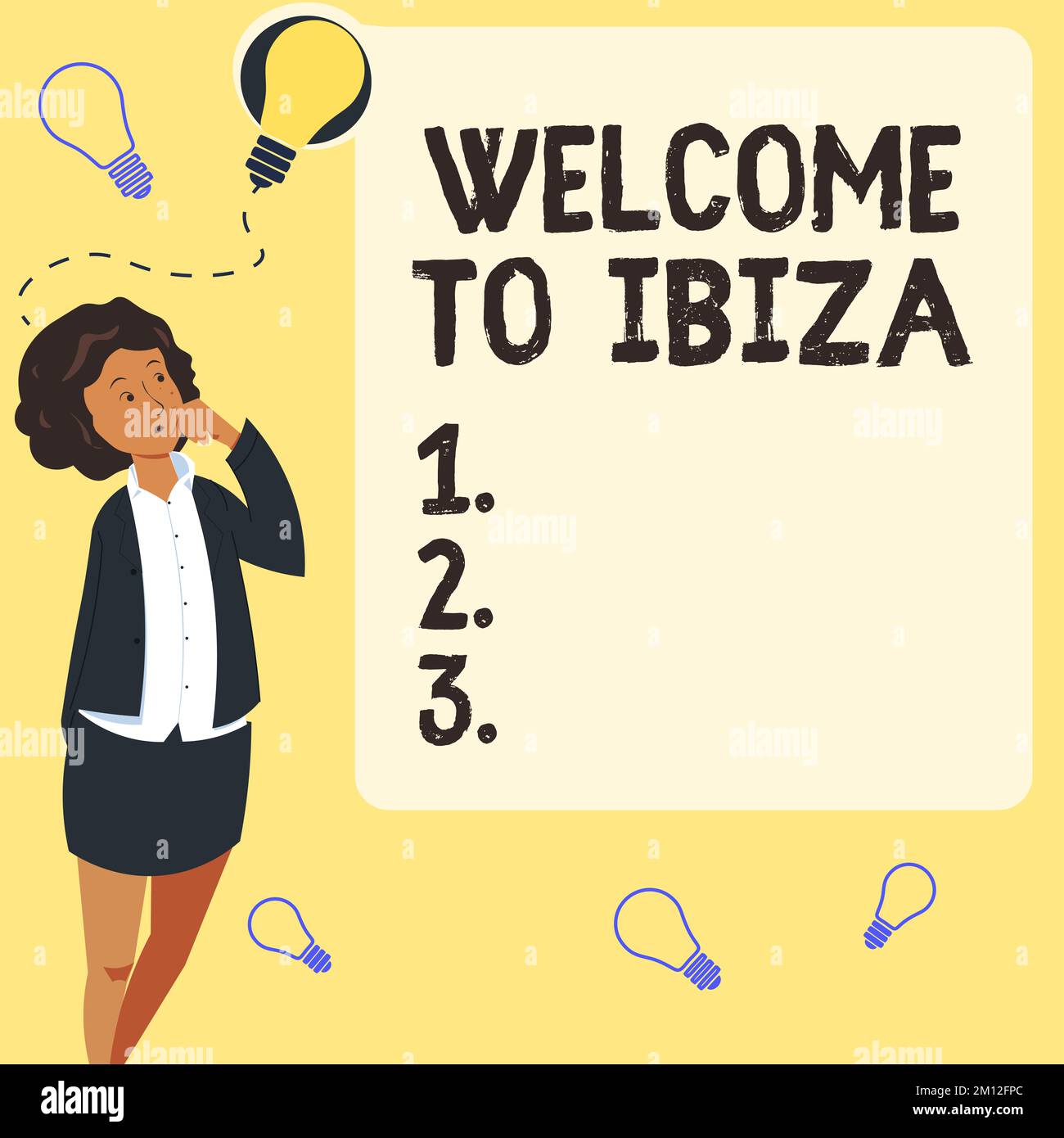 Handwriting text Welcome to Ibiza. Business idea Warm greetings from ...