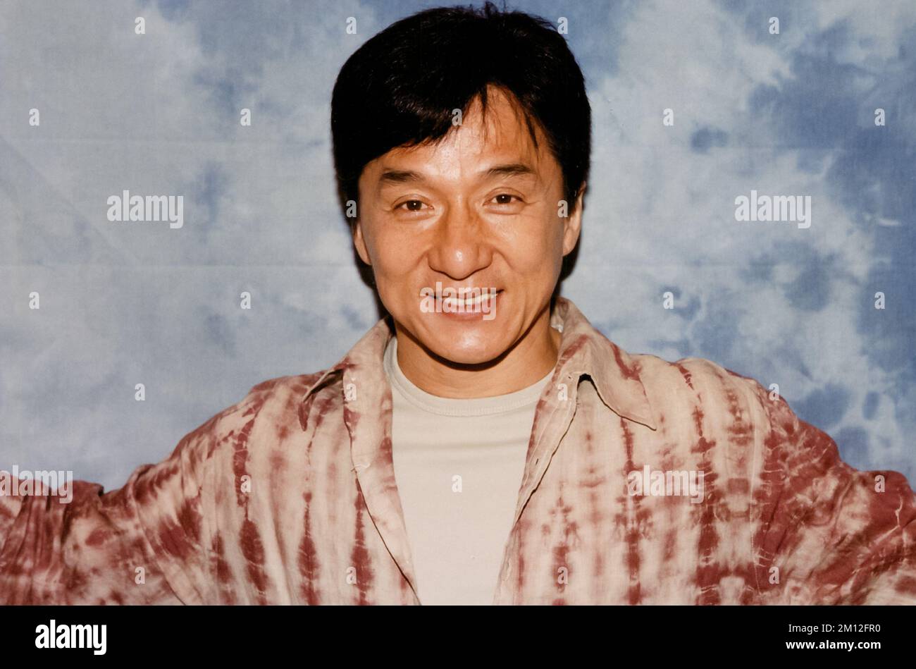 Retro celebrity portraits - Jackie Chan, at a press conference event ...