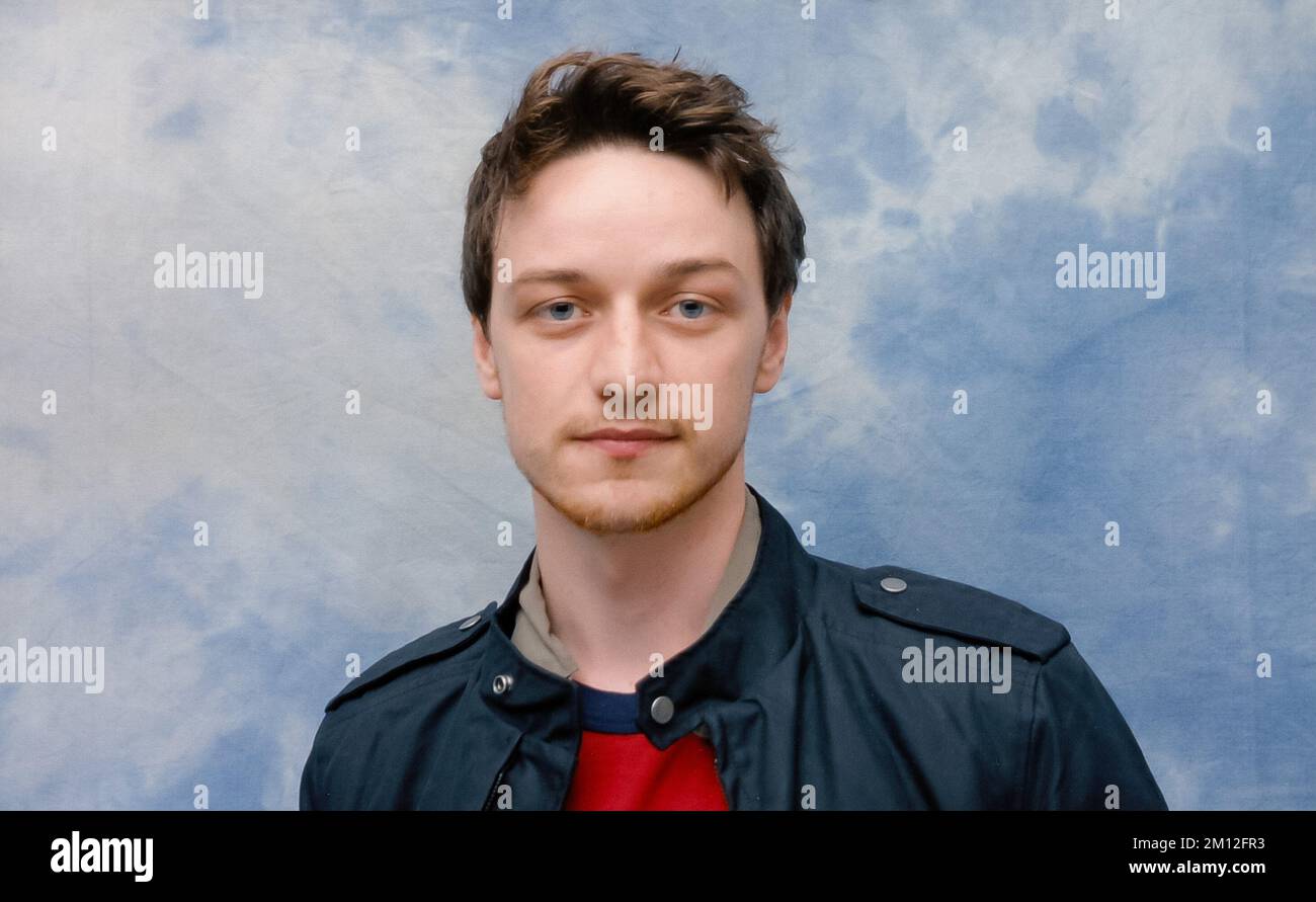 Retro celebrity portraits - James McAvoy, at a press conference event ...