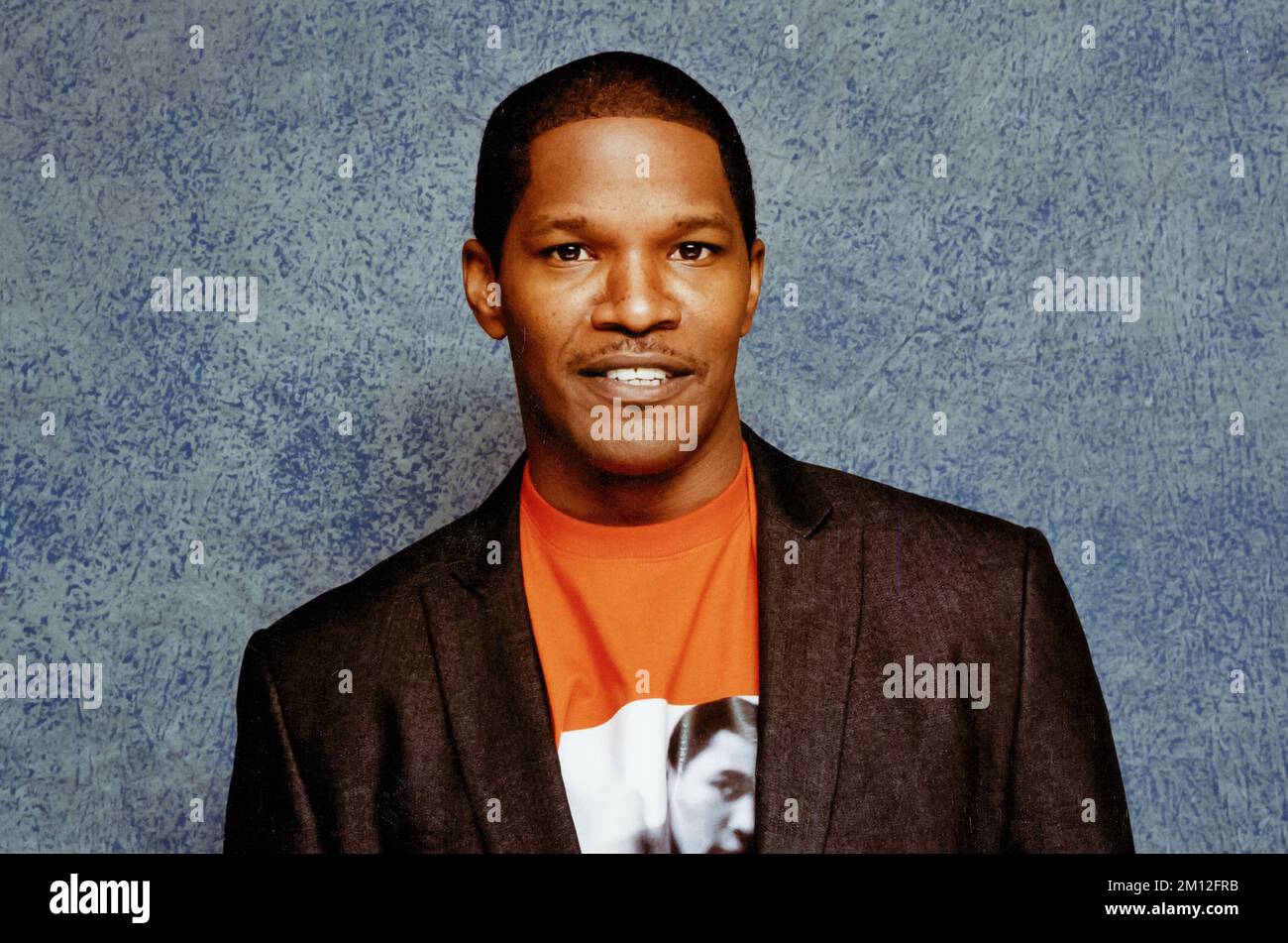 Retro celebrity portraits - Jamie Foxx, at a press conference event ...