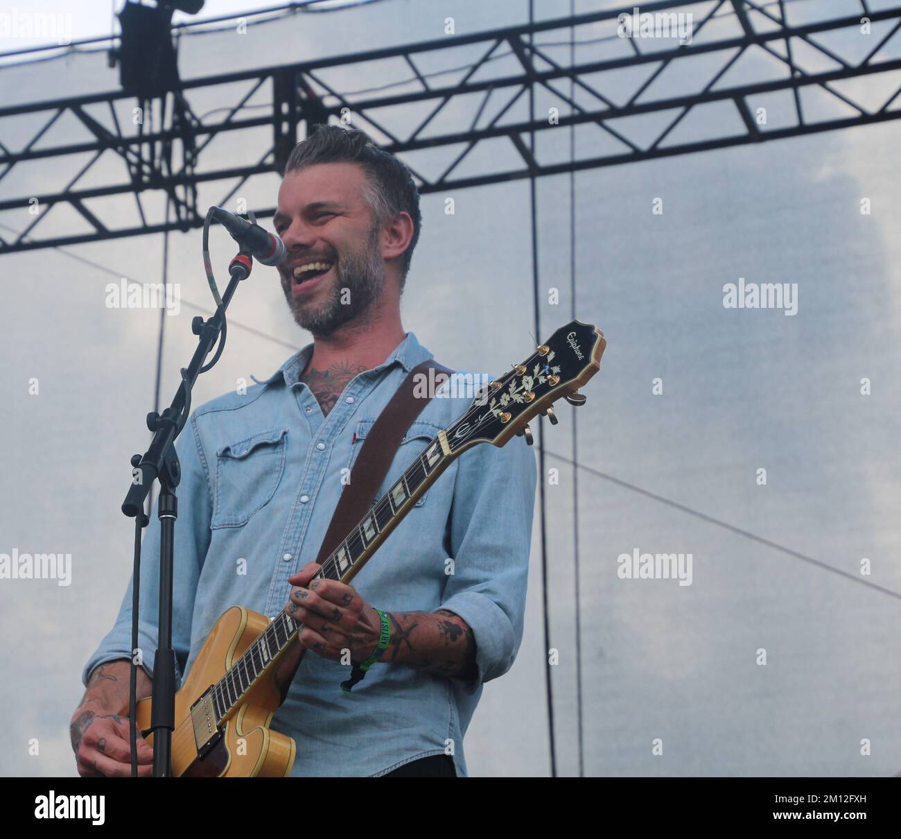 The Bonnaroo Music and Arts Festival - Lucero in concert Stock Photo ...