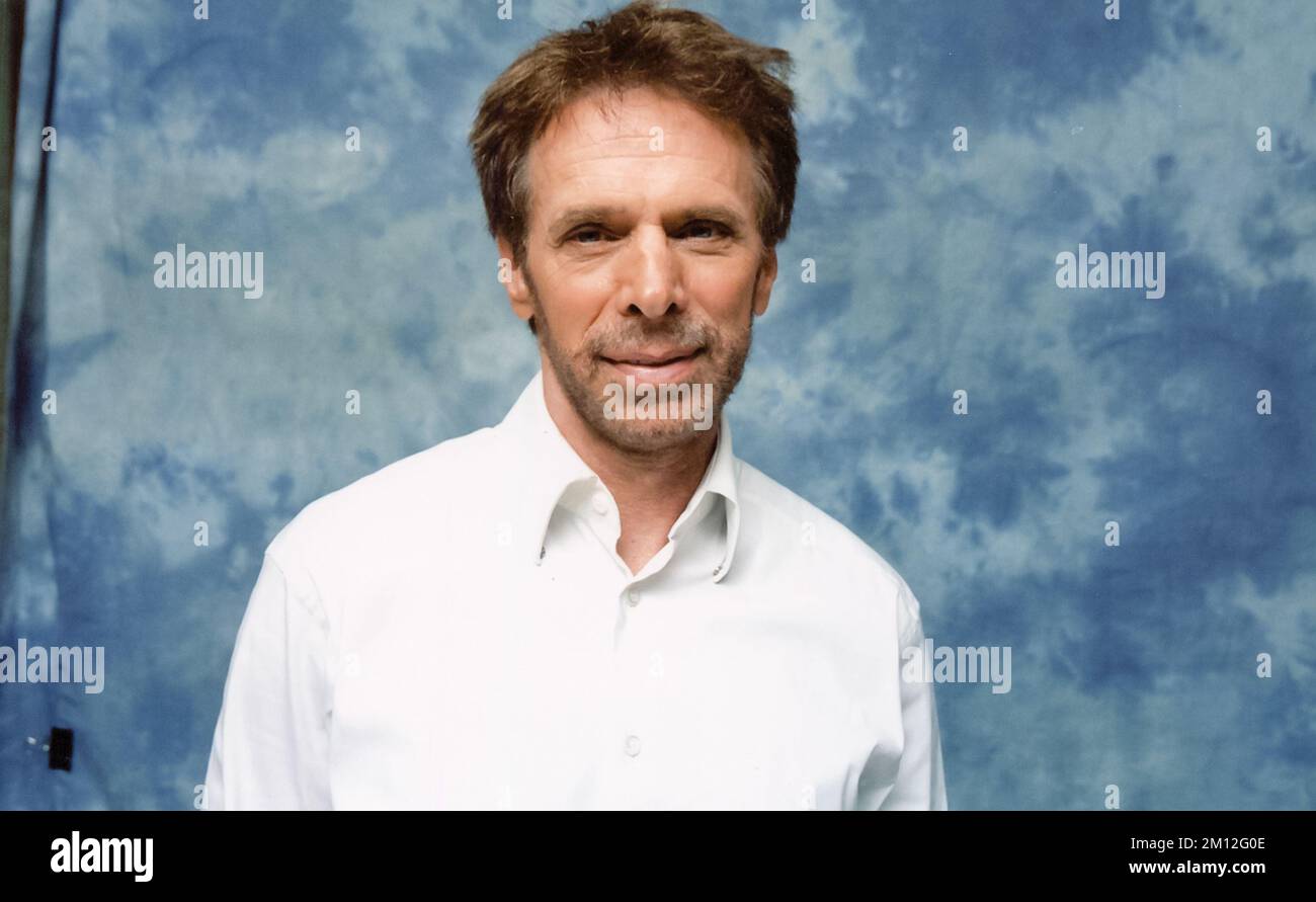 Retro celebrity portraits - Jerry Bruckheimer, at a press conference ...