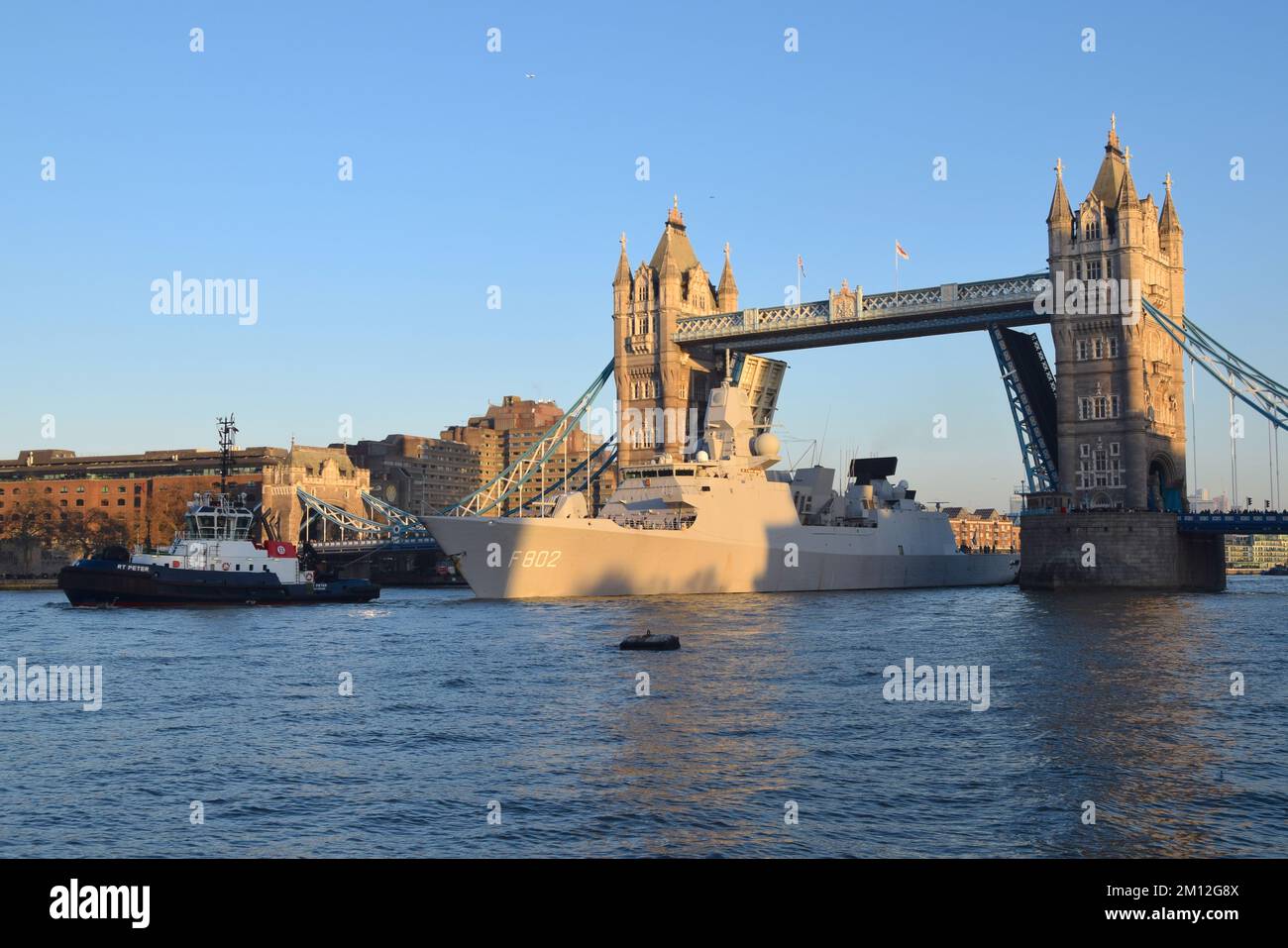 Royal Netherlands Navy warship HNLMS De Zeven Provinciën paid a visit to the Upper Pool of ...