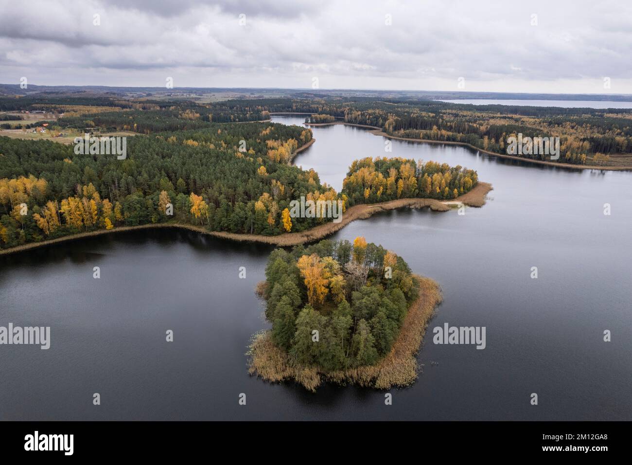 The land of the great masurian lakes krzywa kuta lake hi-res stock ...