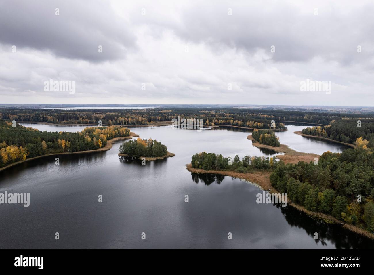 The land of the great masurian lakes krzywa kuta lake hi-res stock ...