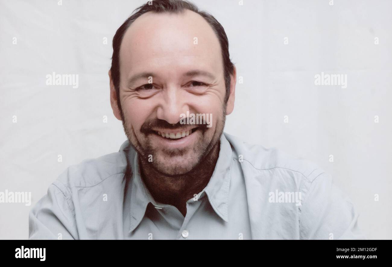 Retro celebrity portraits - Kevin Spacey, at a press conference event ...