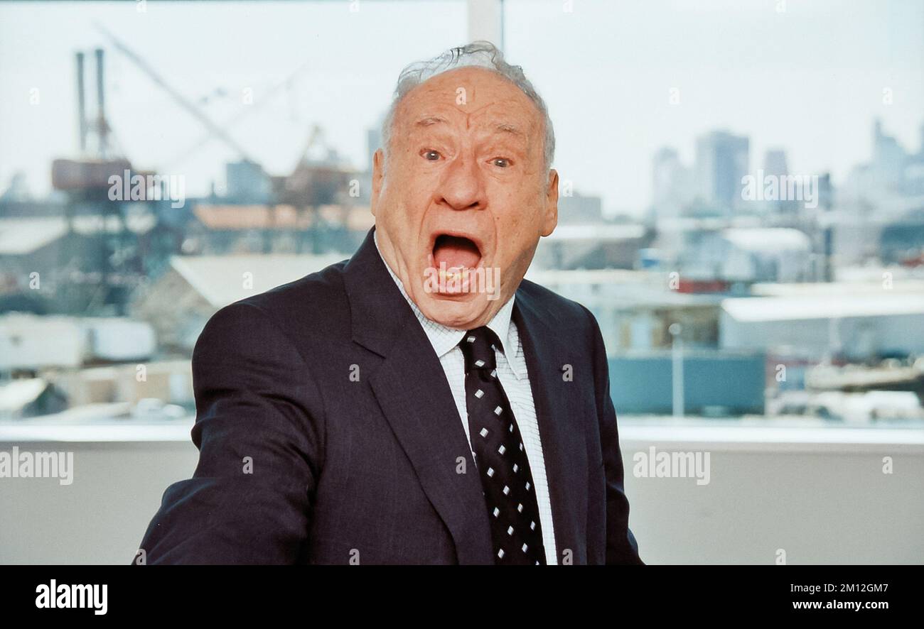 Retro celebrity portraits - Mel Brooks, at a press conference event ...