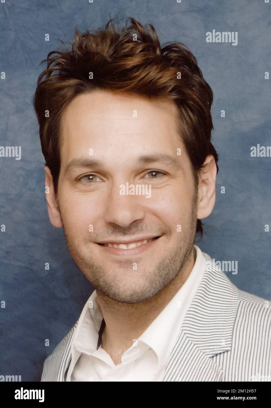 Retro celebrity portraits - Paul Rudd, at a press conference event ...
