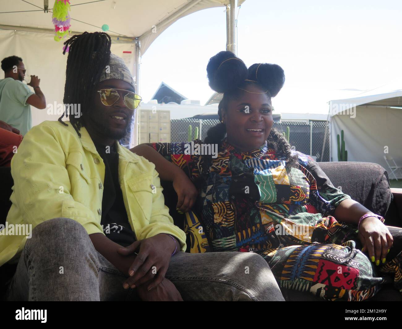 Coachella - Tank and the Bangas - Interview Stock Photo - Alamy